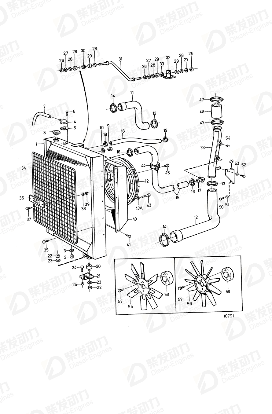Volvo 863225 Fan, pusher type 863225 Cooling System spare parts ...