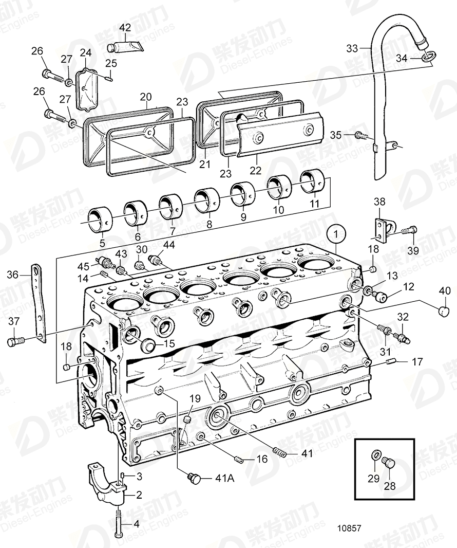 Volvo 420970 Cylinder block 420970 Engine spare parts-Generator engine ...