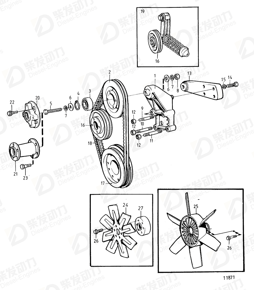 Volvo 849060 Fan, pusher type 849060 Cooling System spare parts ...