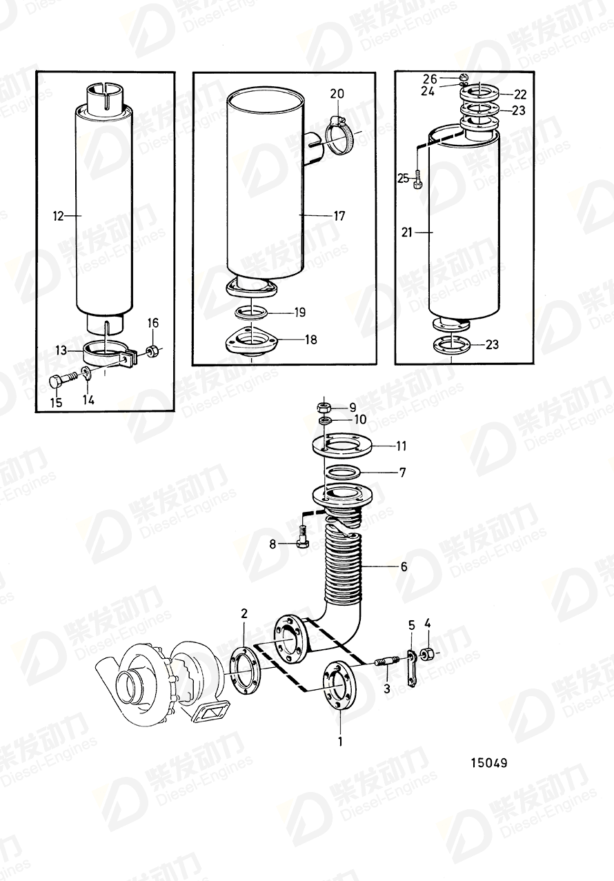 Volvo 970976 Hexagon screw 970976 Engine spare parts-Generator engine ...