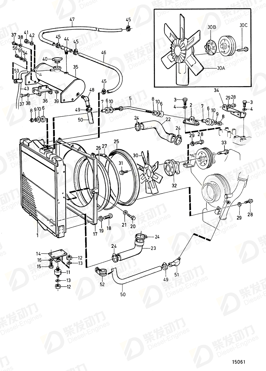 Volvo 1664500 Radiator 1664500 Cooling System spare parts-Generator ...