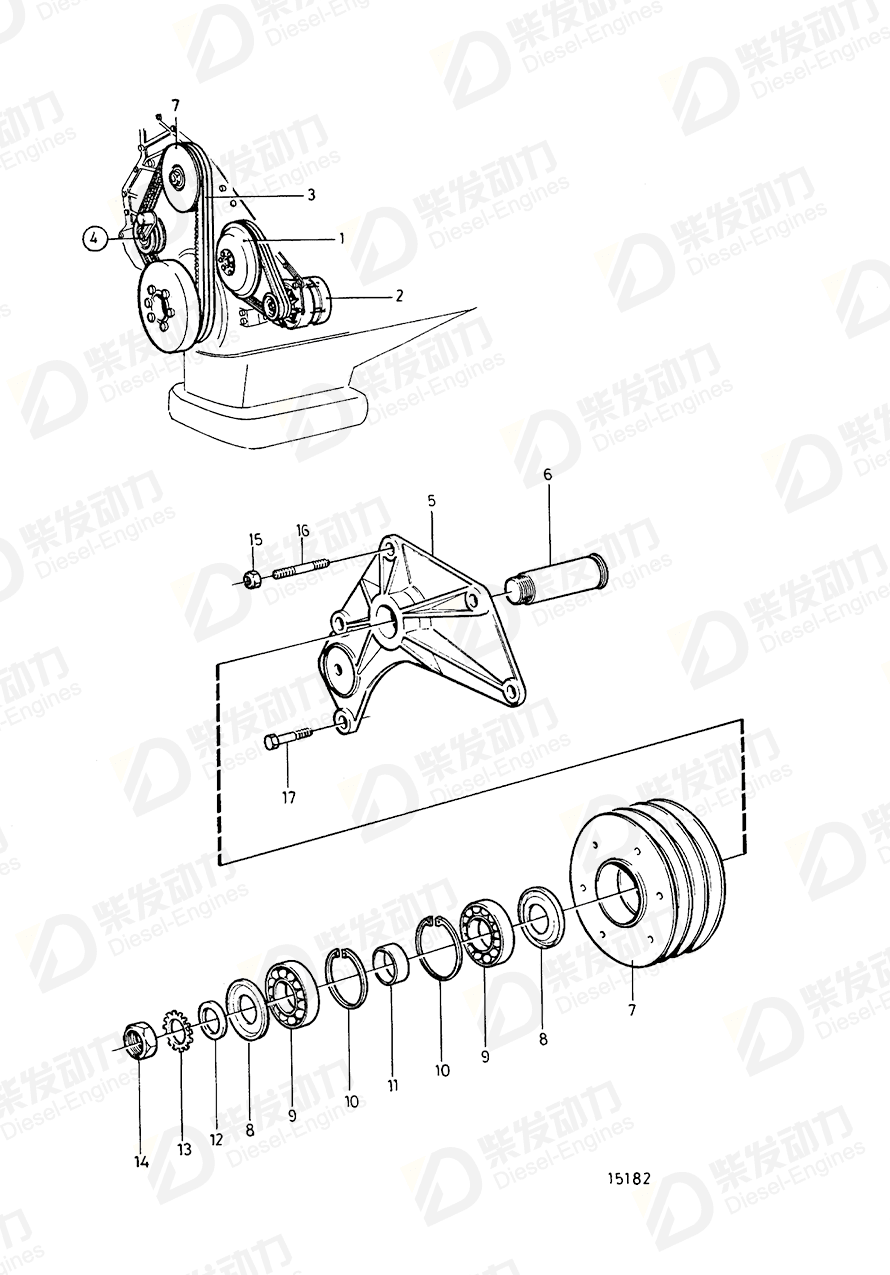Volvo 184822 Ball bearing 184822 Cooling System spare parts-Generator ...