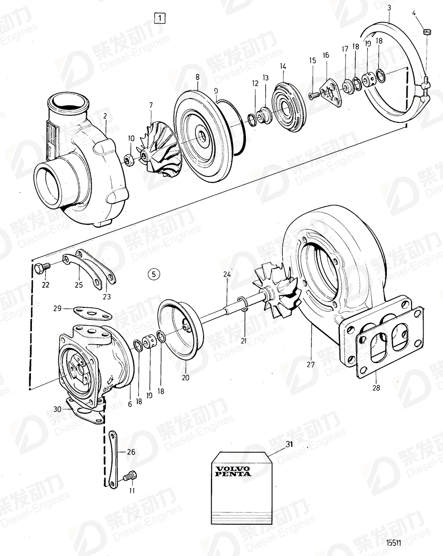 Volvo 3802076 Turbocharger 3802076 Intake and Exhaust System spare ...