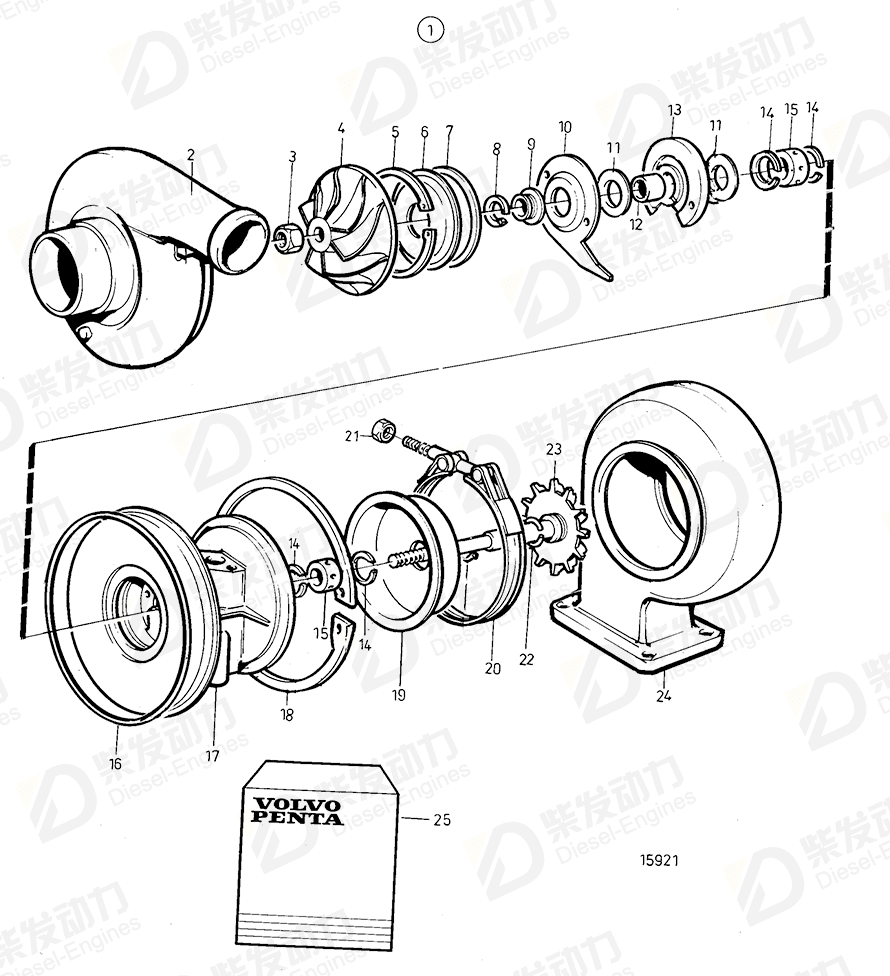 Volvo 3802074 Turbocharger 3802074 Intake and Exhaust System spare ...
