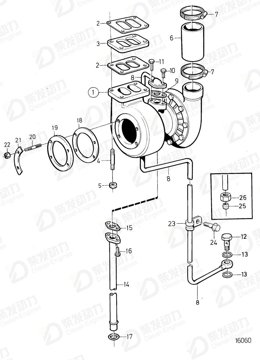 Volvo 3802067 Turbocharger 3802067 Intake and Exhaust System spare ...