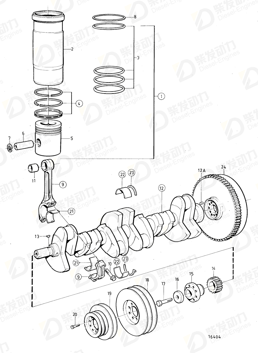 Volvo 8192122 Crankshaft 8192122 Engine spare parts-Generator engine ...
