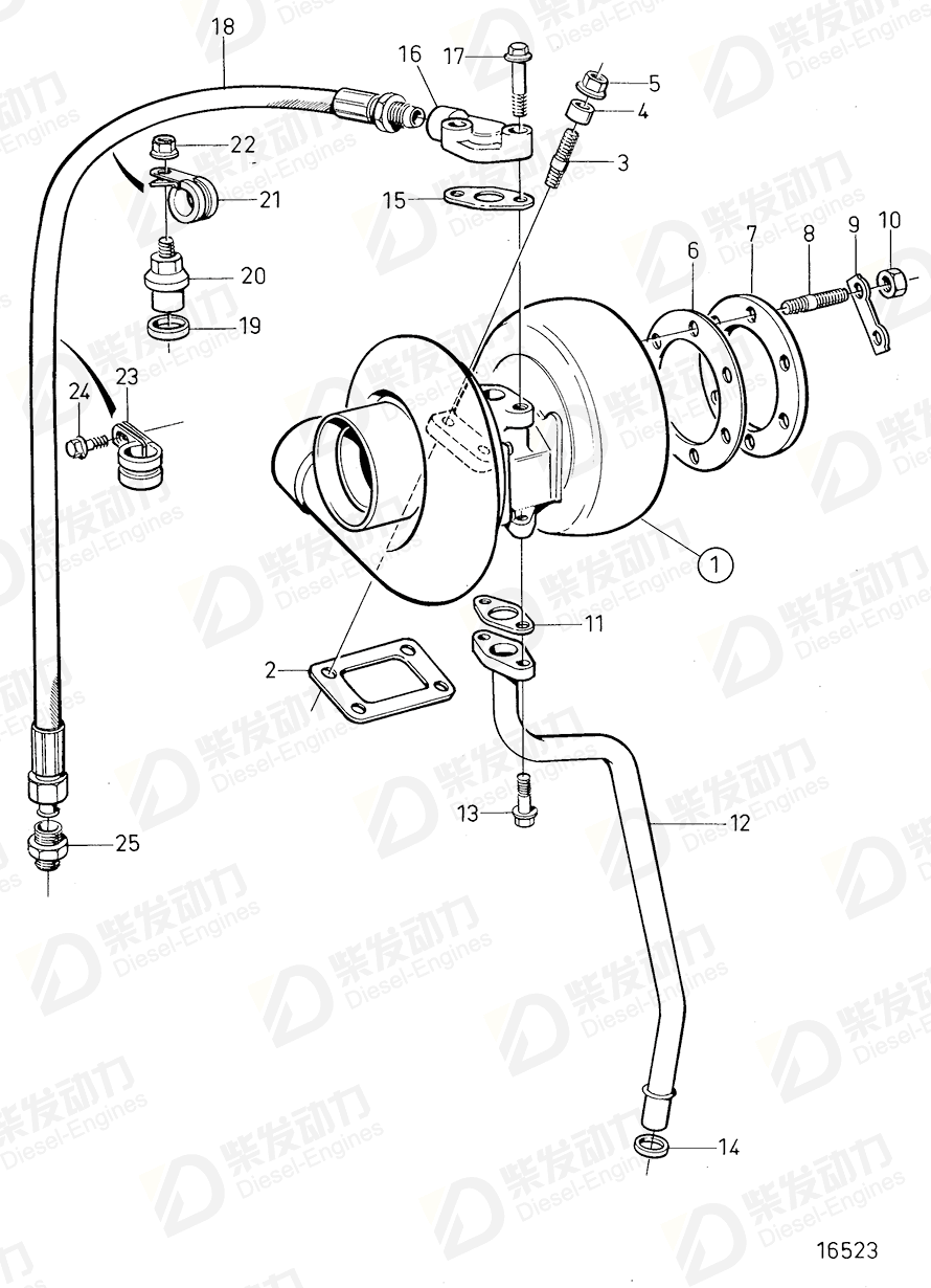 Volvo 3802075 Turbocharger 3802075 Intake and Exhaust System spare ...