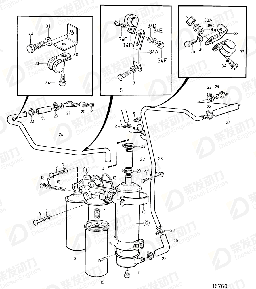 Volvo 467922 Tube 467922 Lubricating System spare parts-Generator ...