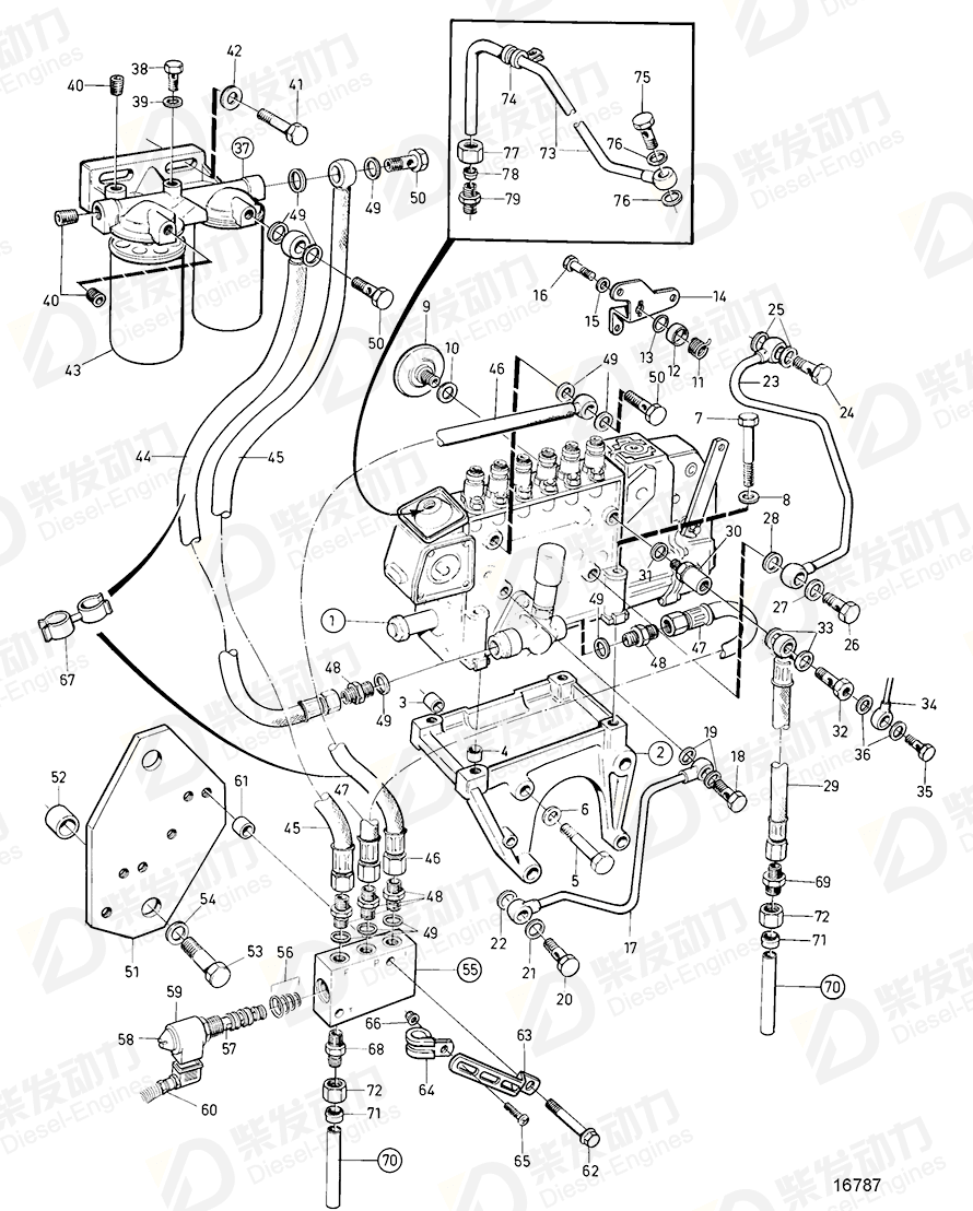 Volvo 846637 Leak-off line 846637 Fuel System spare parts-Generator ...