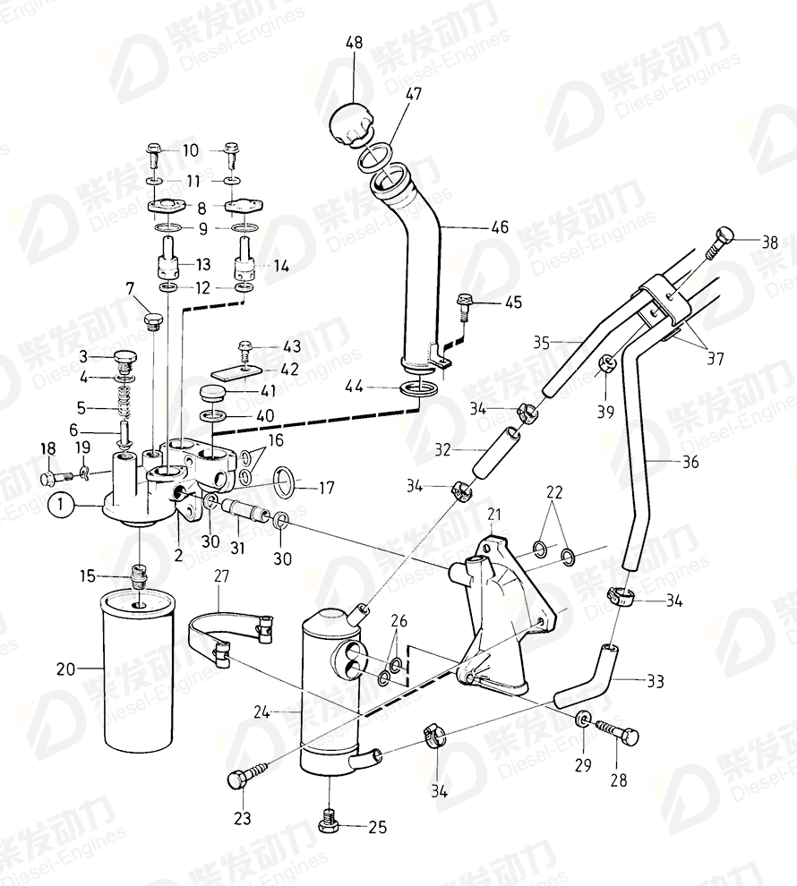 Volvo 465854 Oil cooler 465854 Engine spare parts-Generator engine ...