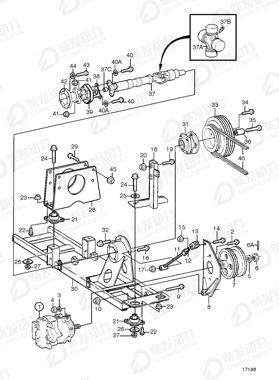 Volvo 9140092 Hub 9140092 Cooling System spare parts-Generator engine ...