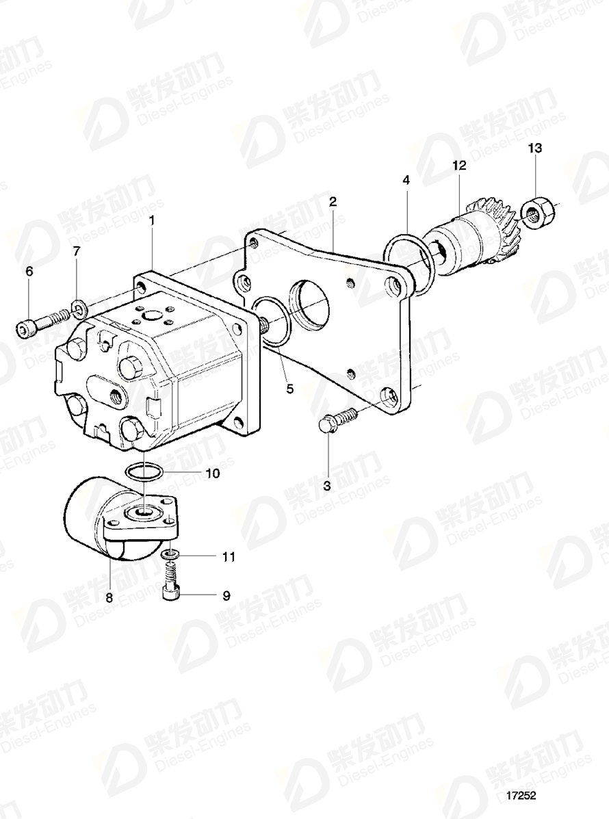 Volvo 3827908 Connector 3827908 Transmissions spare parts-Generator ...
