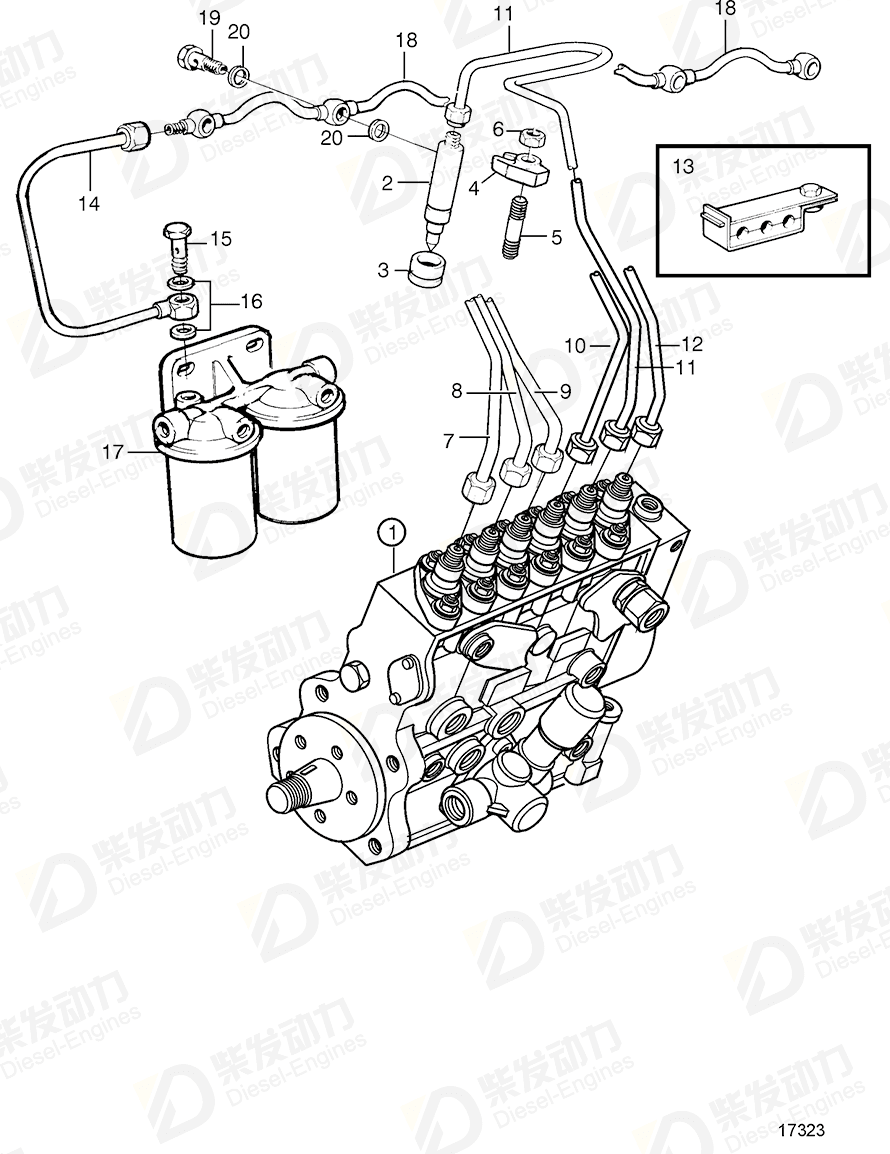 Volvo 3827030 Injector 3827030 Fuel System spare parts-Generator engine ...