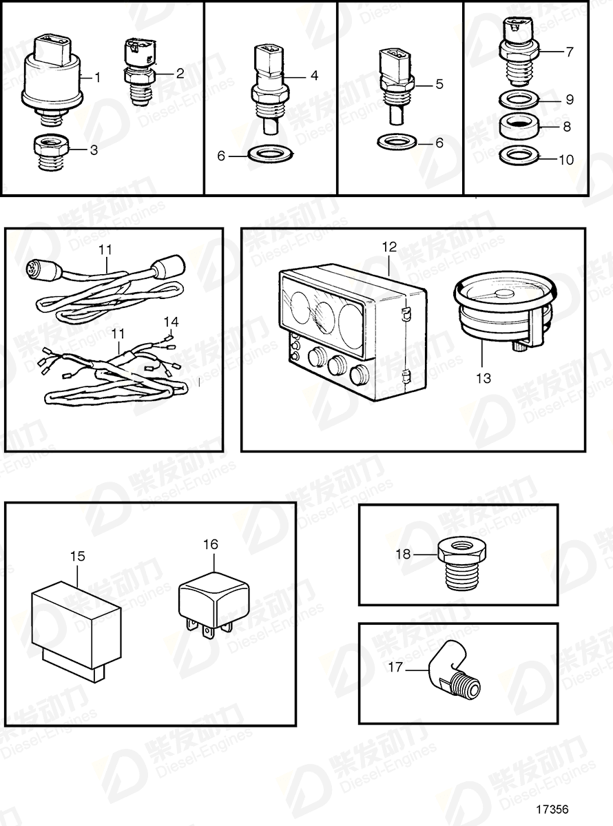 Volvo 3838299 Spacer 3838299 Electrical System spare parts-Generator ...