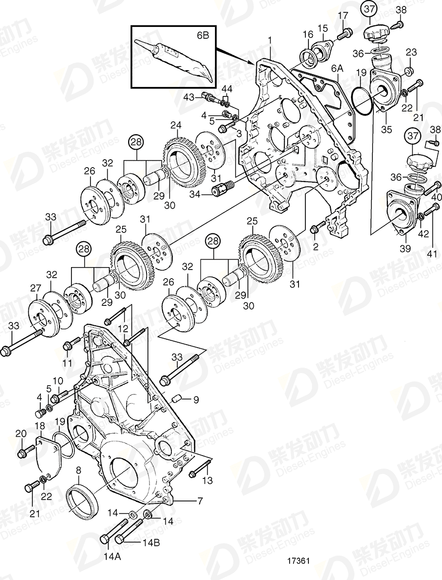 Volvo 966368 Flange screw 966368 Engine spare parts-Generator engine ...