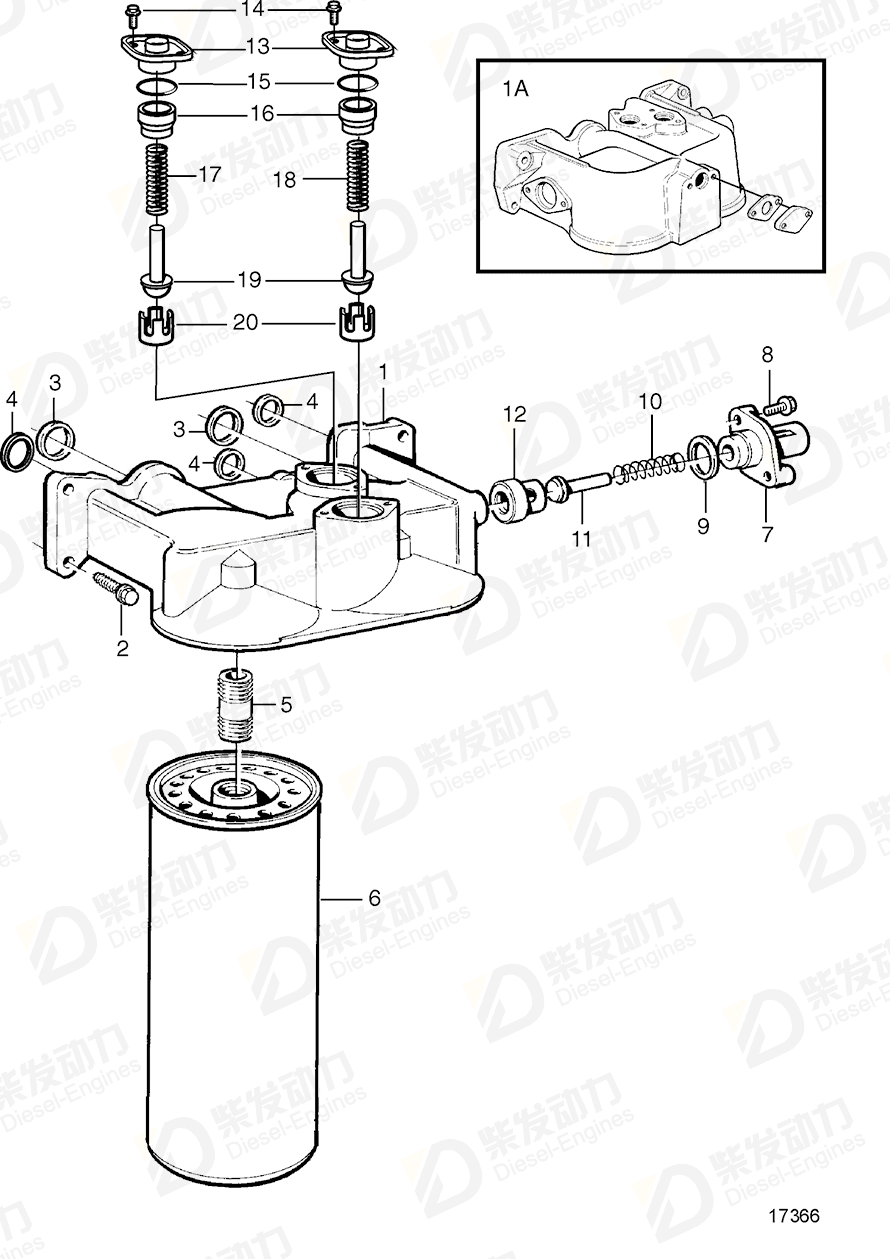 Volvo 1542266 Sleeve 1542266 Engine spare parts-Generator engine parts Mall