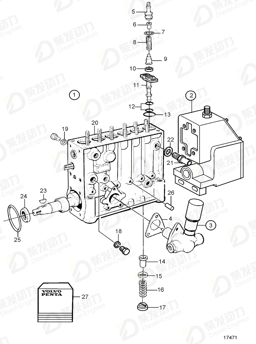 Volvo 3829351 Sealing ring 3829351 Fuel System spare parts-Generator ...