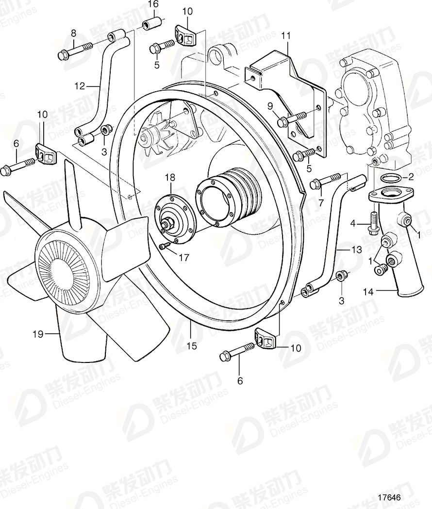 Volvo 3829554 Fan ring 3829554 Cooling System spare parts-Generator ...