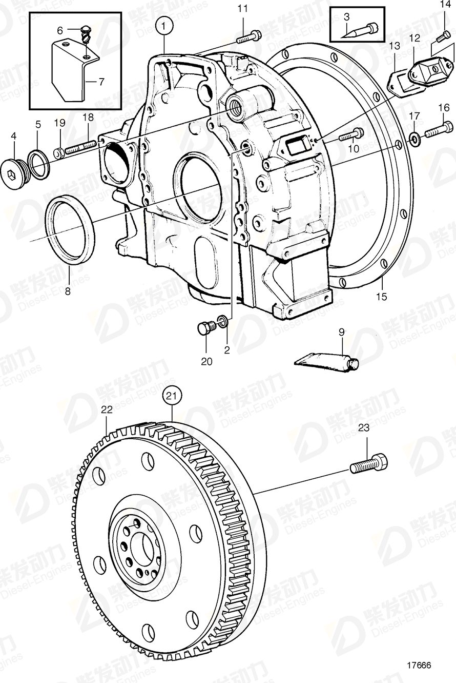 Volvo 905654 Drive screw 905654 Engine spare parts-Generator engine ...