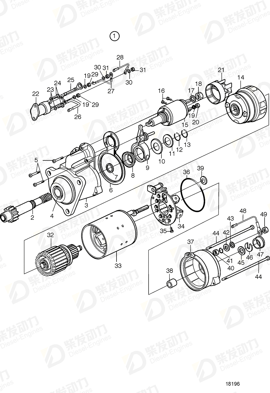 Volvo 874468 Starter motor 874468 Electrical System spare parts ...