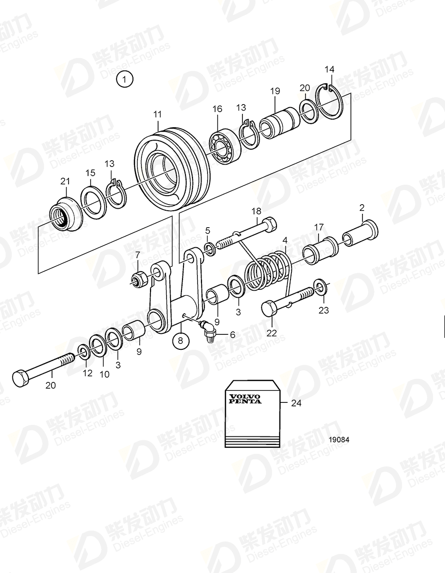 Volvo 1661878 Pulley 1661878 Cooling System spare parts-Generator ...