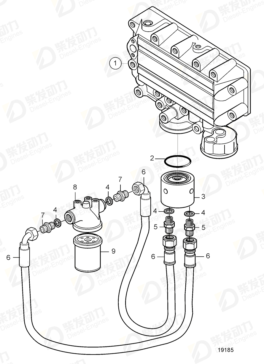 Volvo 20460235 Adapter 20460235 Lubricating System spare parts ...