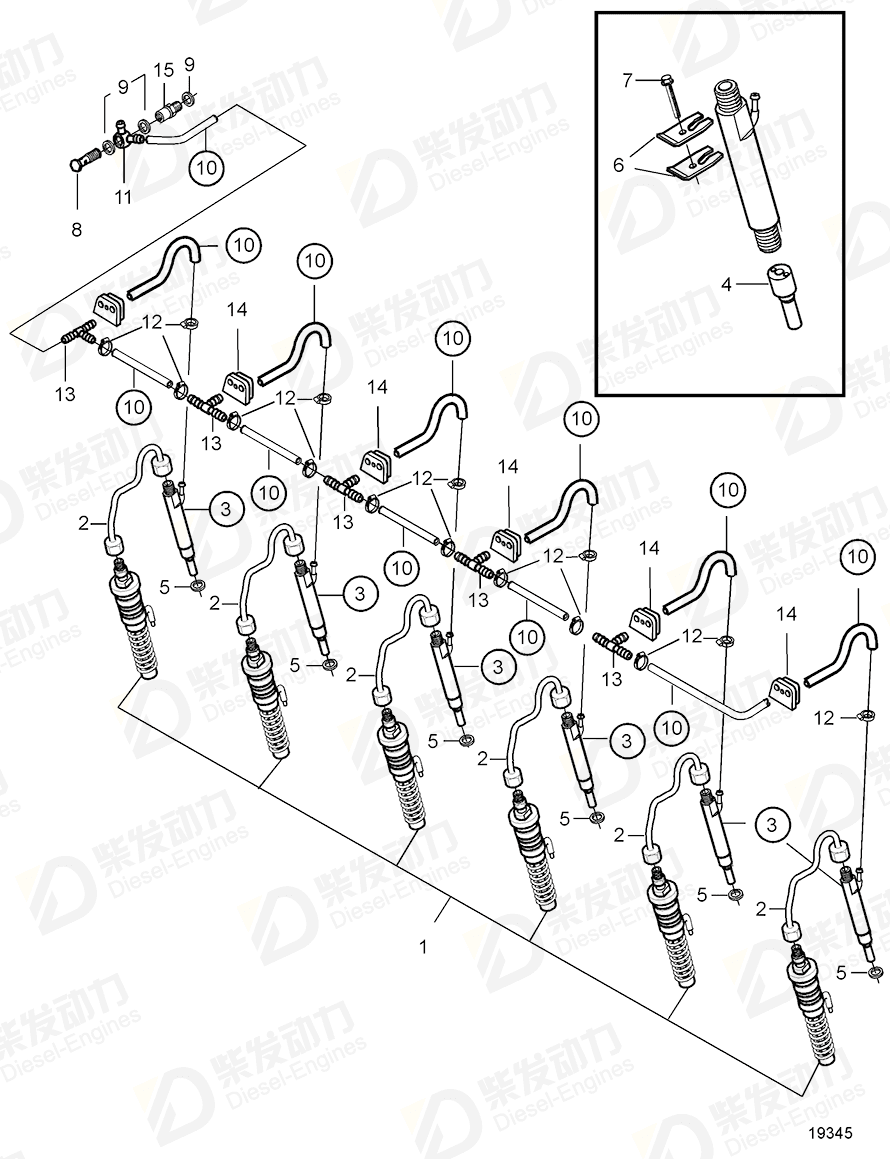 Volvo 3803957 Injector 3803957 Fuel System spare parts-Generator engine ...