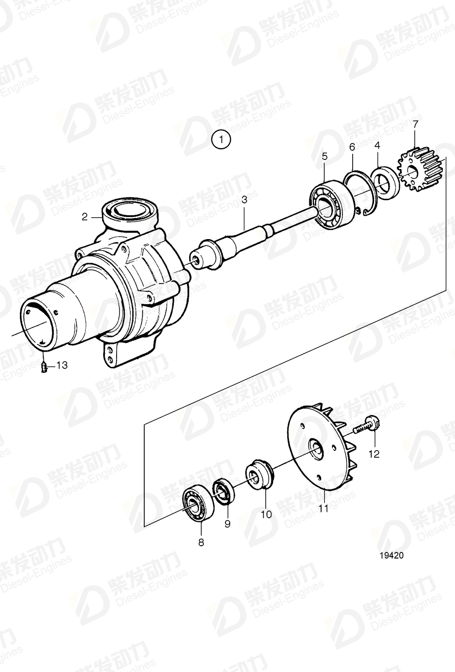 Volvo 184526 Ball bearing 184526 Cooling System spare parts-Generator ...