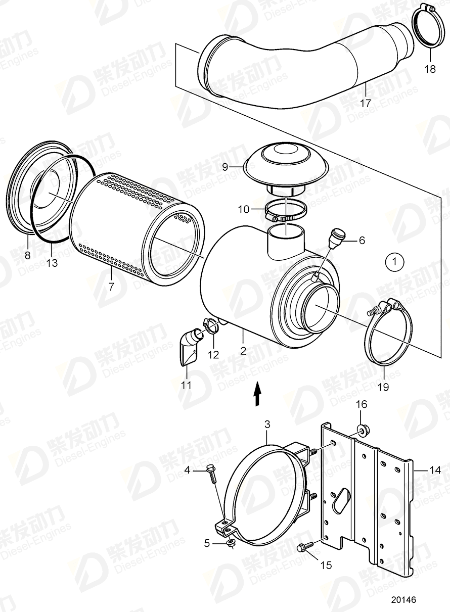 Volvo 3843034 Bracket 3843034 Intake and Exhaust System spare parts ...