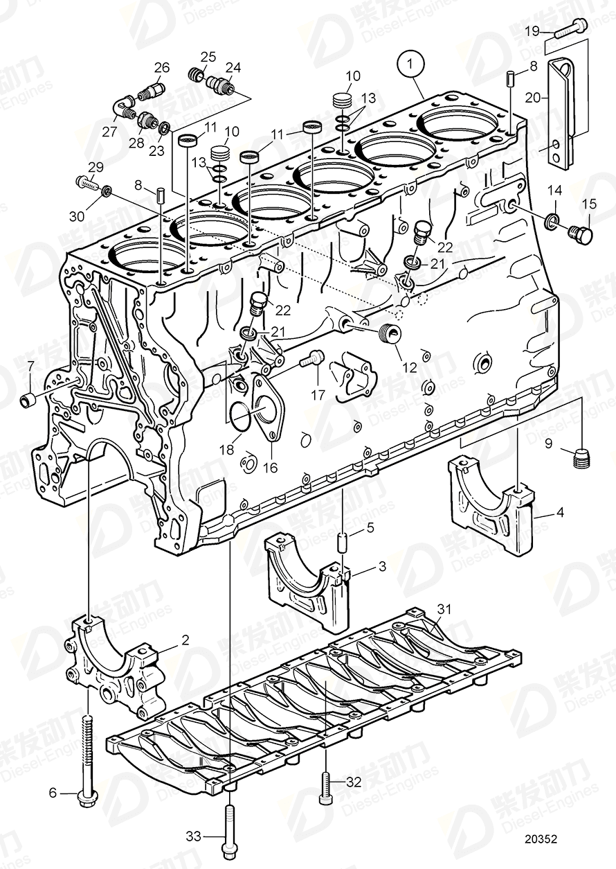 Volvo 3183414 Frame 3183414 Engine spare parts-Generator engine parts Mall
