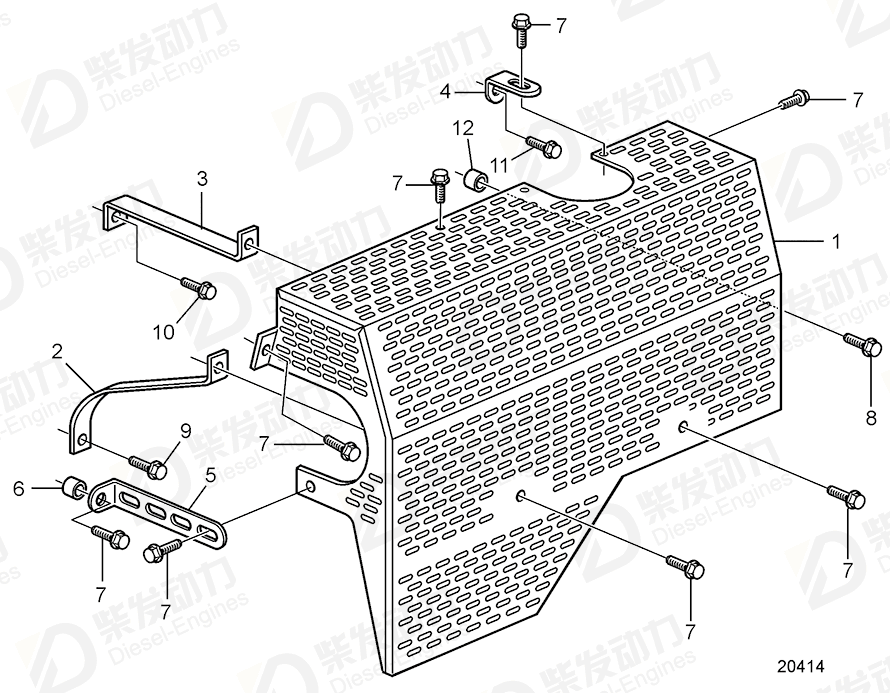 Volvo 965567 Bracket 965567 Intake and Exhaust System spare parts ...