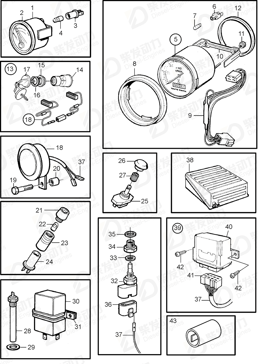 Volvo 860086 Marking label 860086 Electrical System spare parts ...