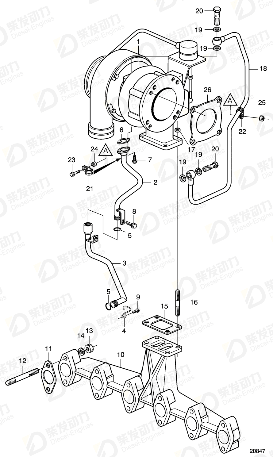 Volvo 3802190 Turbocharger 3802190 Intake and Exhaust System spare ...