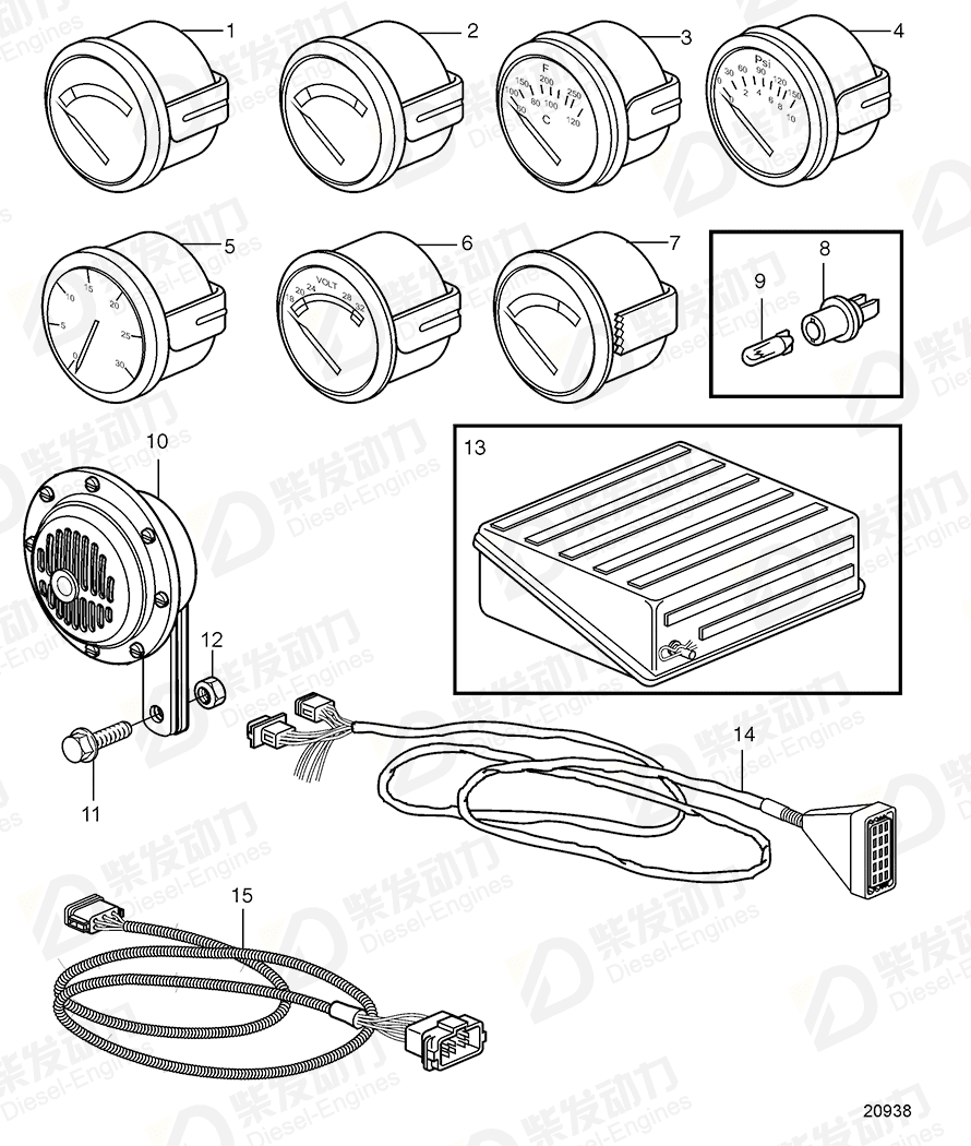 Volvo 828818 Bulb 828818 Electrical System spare parts-Generator engine ...