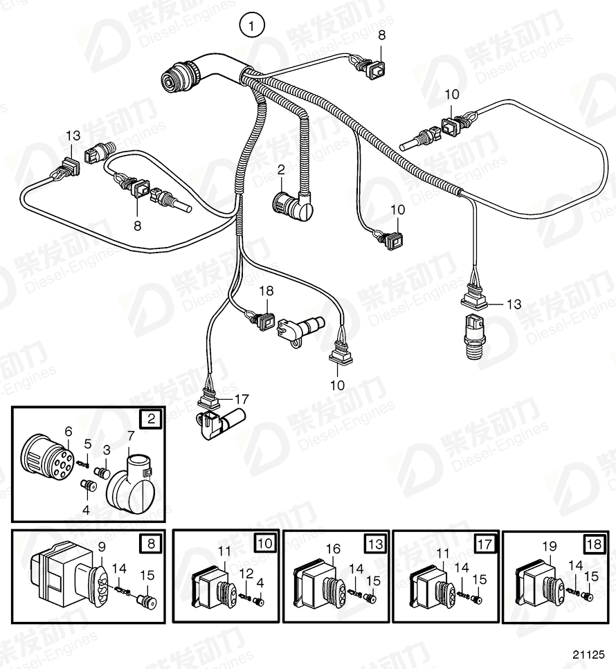 Volvo 20585153 Wiring harness 20585153 Electrical System spare parts ...