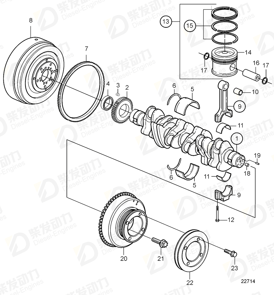 Volvo 20799587 Flange screw 20799587 Engine spare parts-Generator ...
