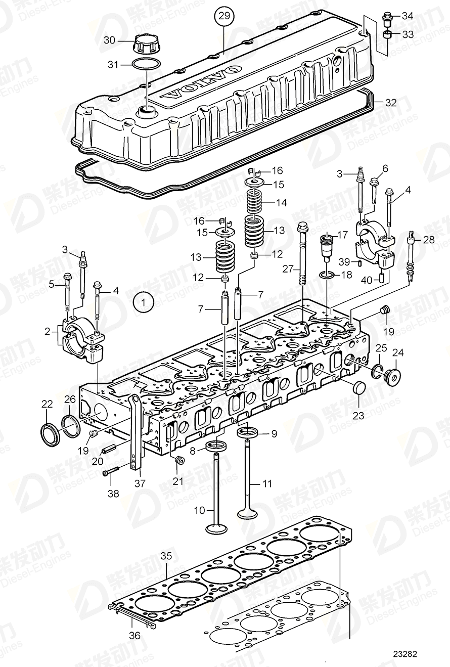 Volvo 24426421 Cylinder head 24426421 Engine spare parts-Generator ...