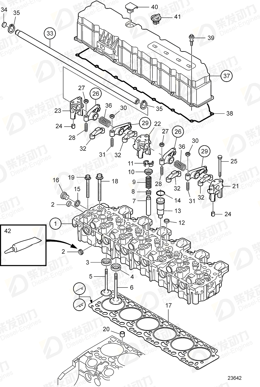 Volvo 3801471 Cylinder head 3801471 Engine spare parts-Generator engine ...