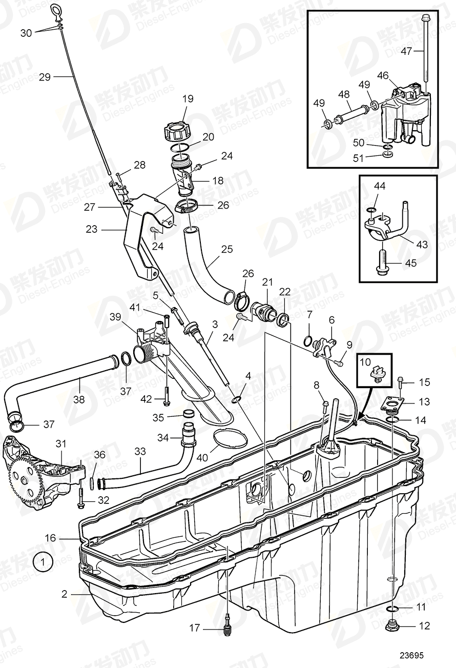 Volvo 3829069 Bracket 3829069 Lubricating System spare parts-Generator ...