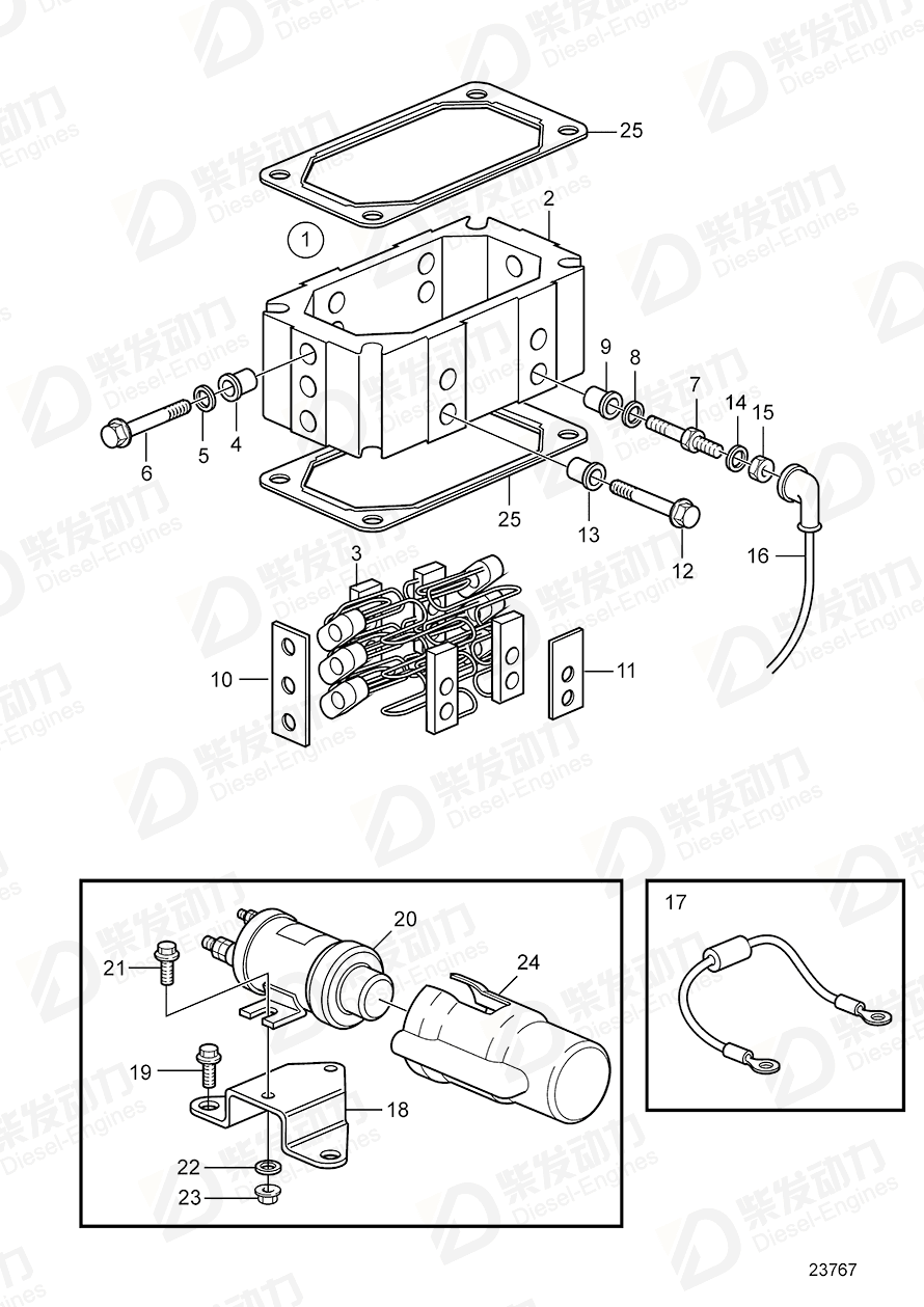Volvo 3834466 Starter element 3834466 Intake and Exhaust System spare ...
