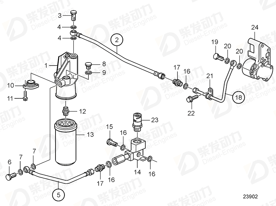 Volvo 20847601 Nipple 20847601 Fuel System spare parts-Generator engine ...