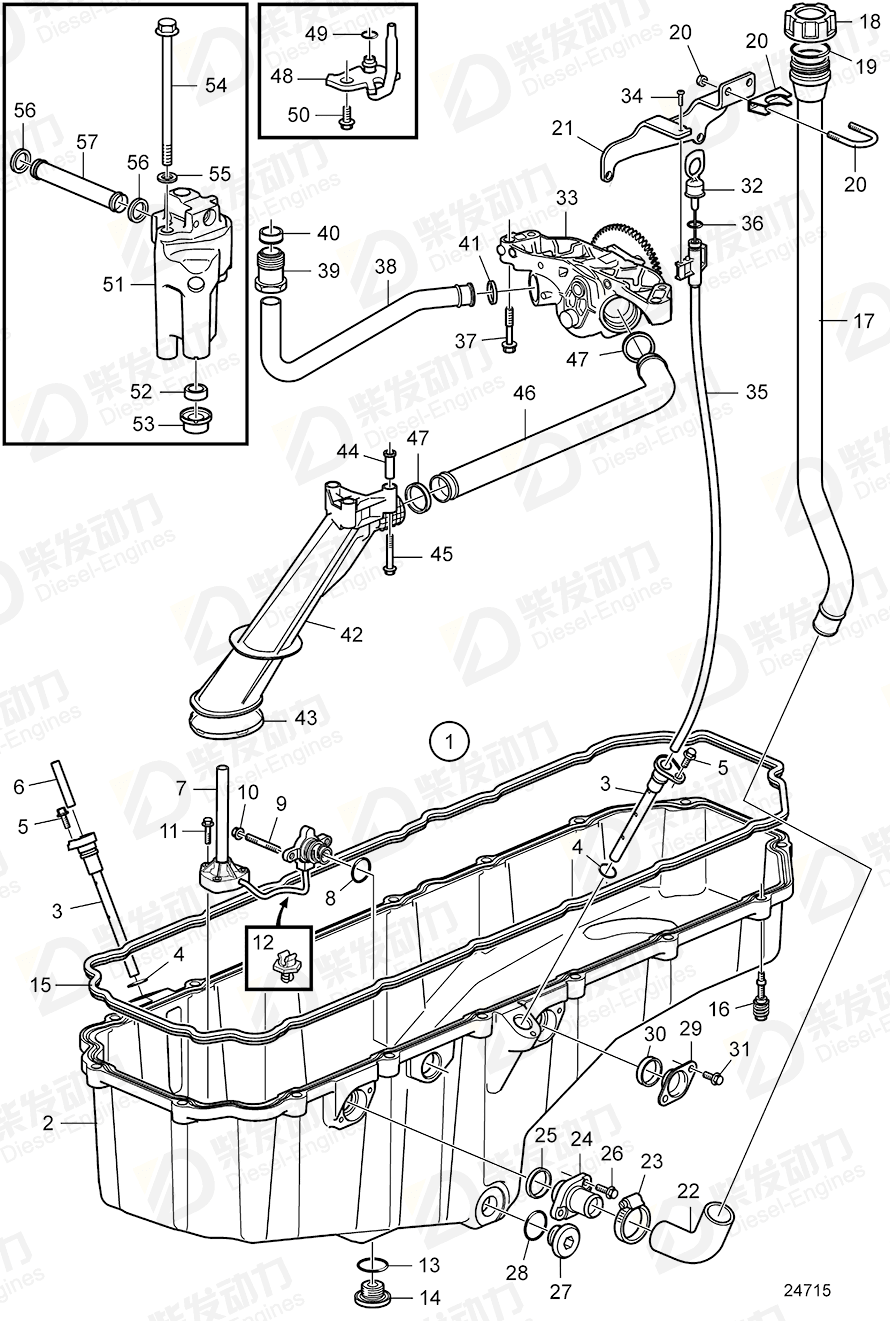 Volvo 11158106 Bracket 11158106 Lubricating System spare parts ...