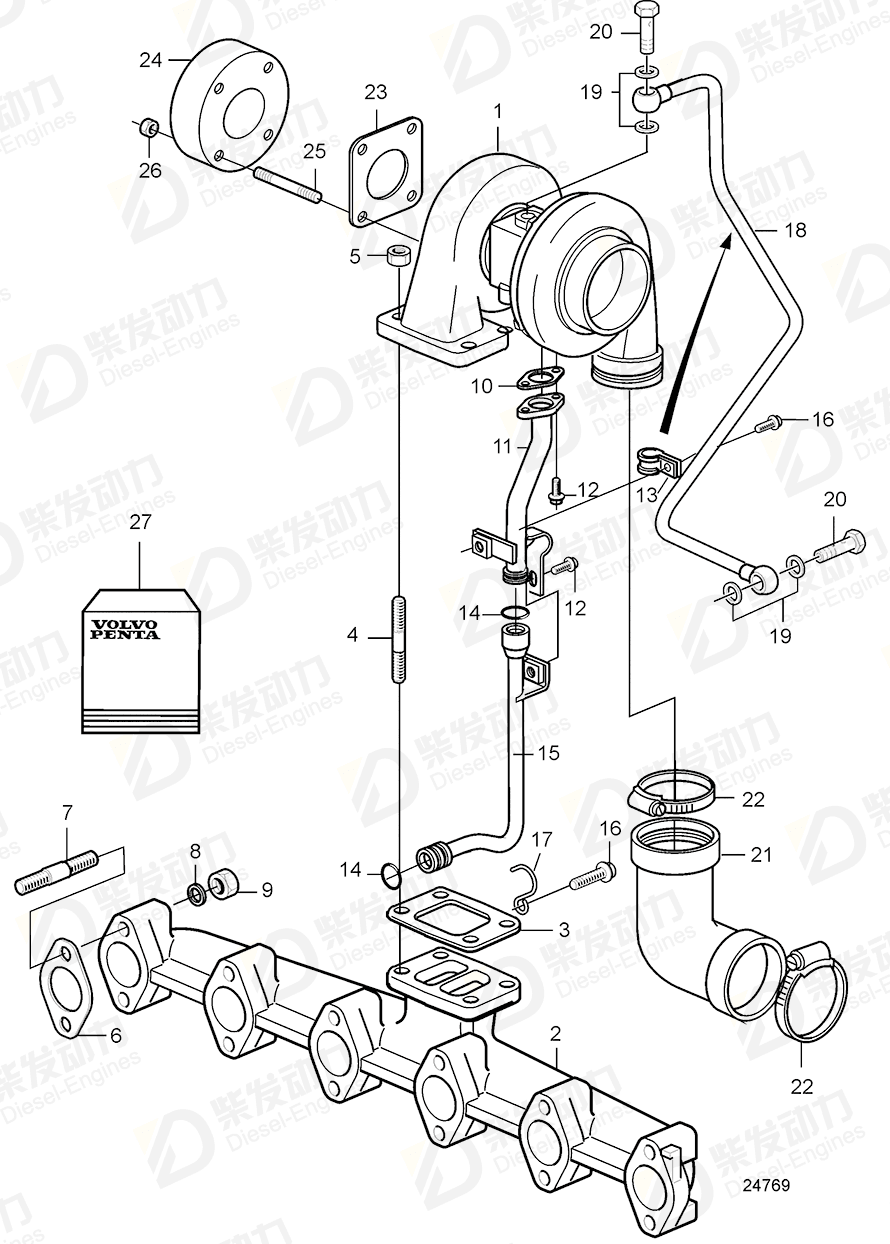 Volvo 479973 Stud 479973 Engine spare parts-Generator engine parts Mall