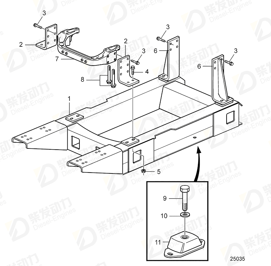Volvo 966358 Flange screw 966358 Engine spare parts-Generator engine ...