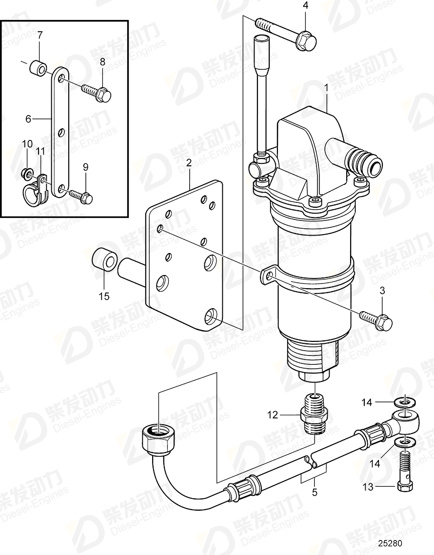 Volvo 3836697 Bracket 3836697 Lubricating System spare parts-Generator ...