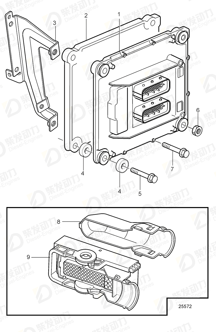 Volvo 21280444 Bracket 21280444 Electrical System spare parts-Generator ...
