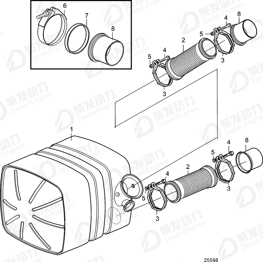 Volvo 20900166 Silencer 20900166 Intake and Exhaust System spare parts ...