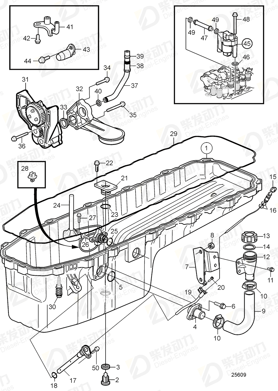 Volvo 20734464 Outlet pipe 20734464 Lubricating System spare parts ...