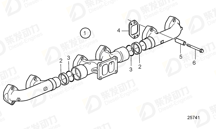 Volvo 3886337 Exhaust manifold 3886337 Intake and Exhaust System spare ...
