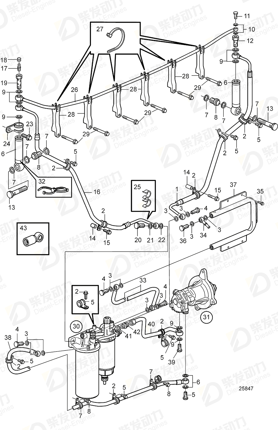 Volvo 20885497 Retainer 20885497 Fuel System spare parts-Generator ...